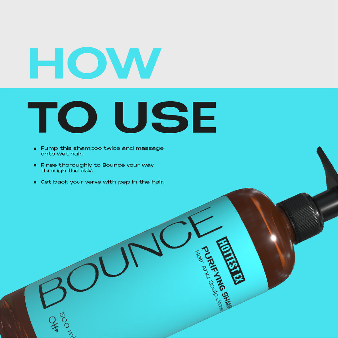 BOUNCE Purifying Shampoo - Volumizing Hair & Scalp Cleanser | Hottest Ex